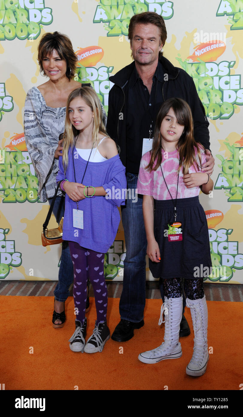 Actors Lisa Rinna and Harry Hamlin arrive with their daughters Delilah ...
