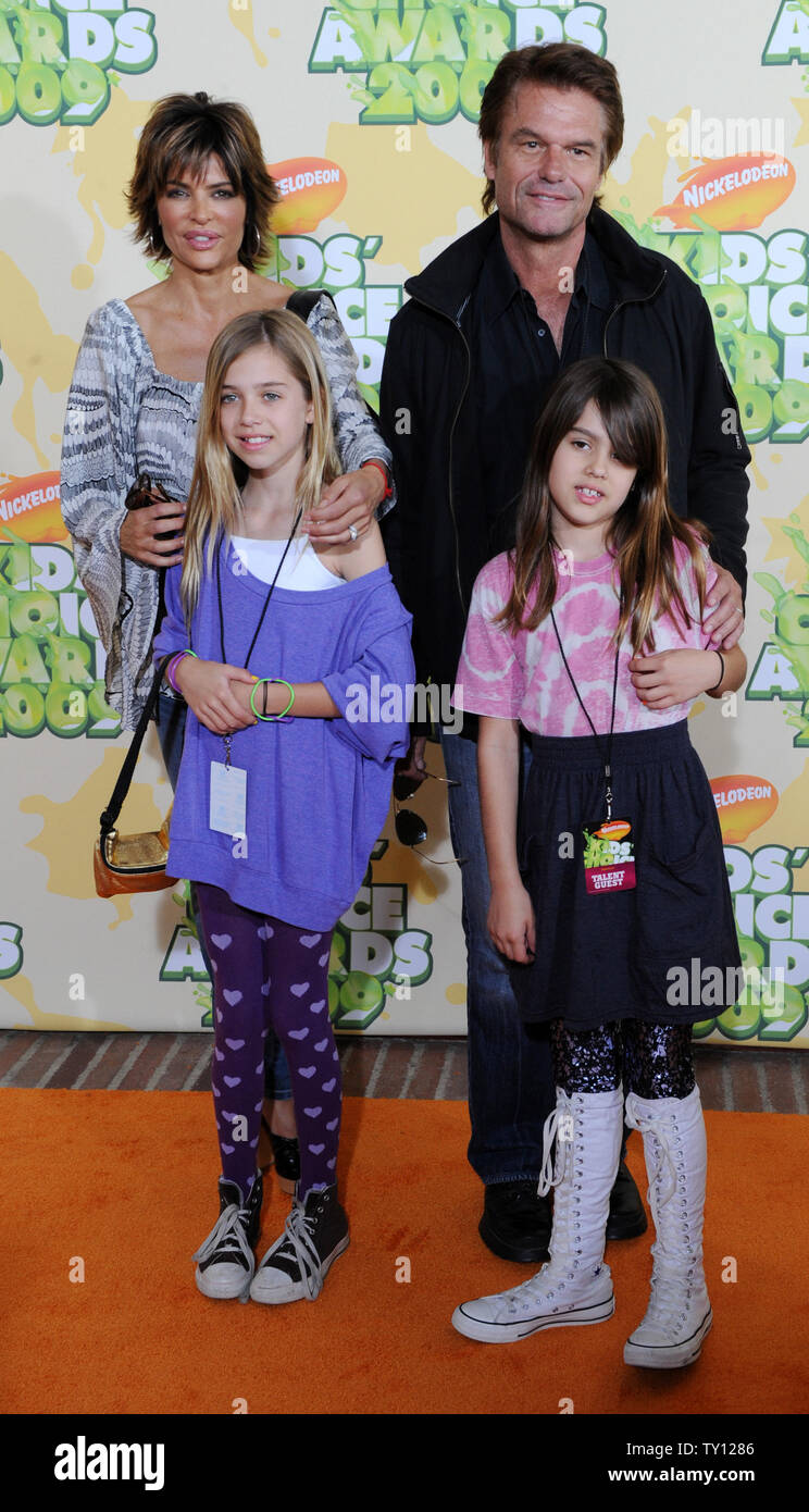 Actors Lisa Rinna and Harry Hamlin arrive with their daughters Delilah ...