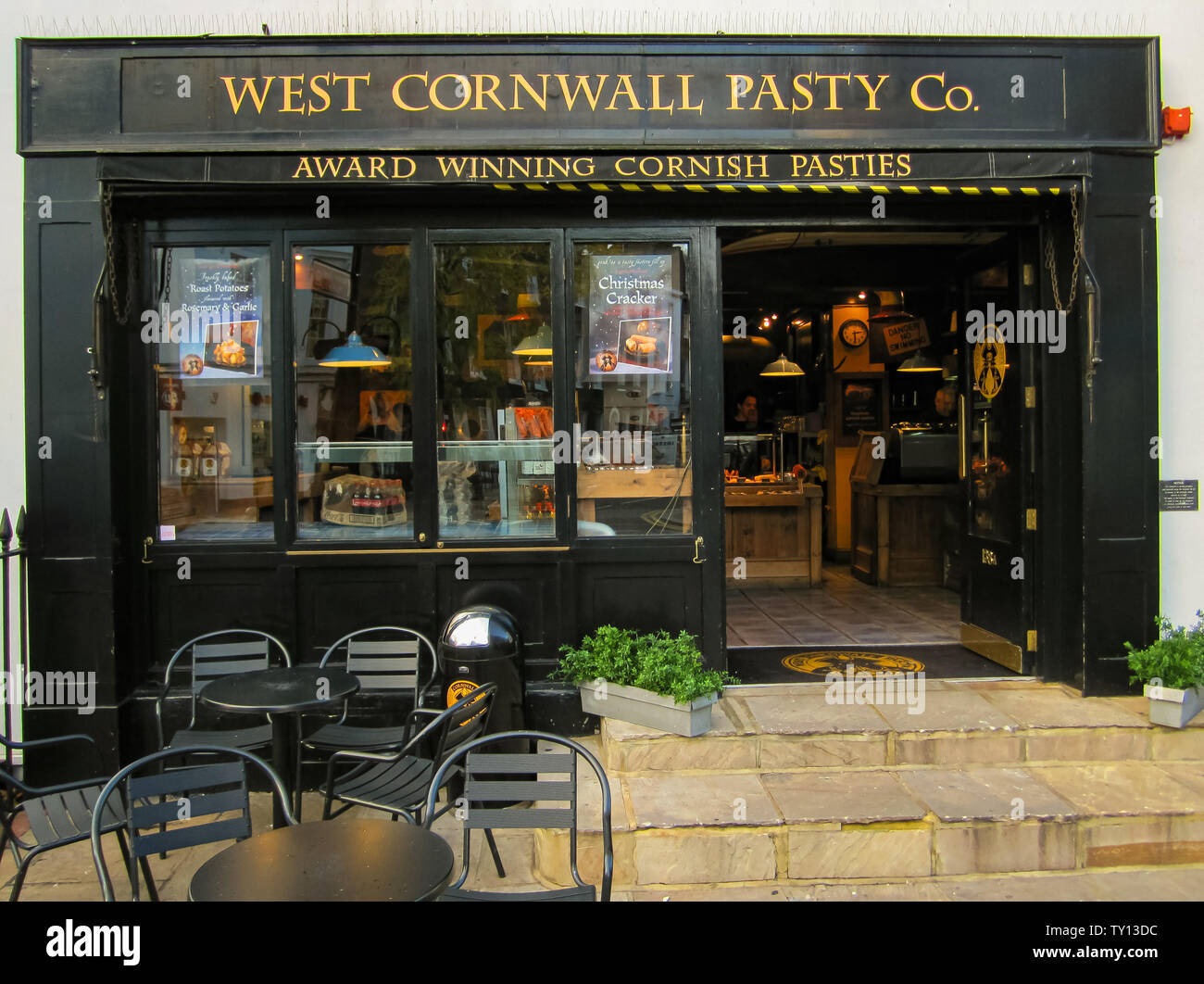Storefront of The West Cornwall Pasty Company. A fast food chain in the ...