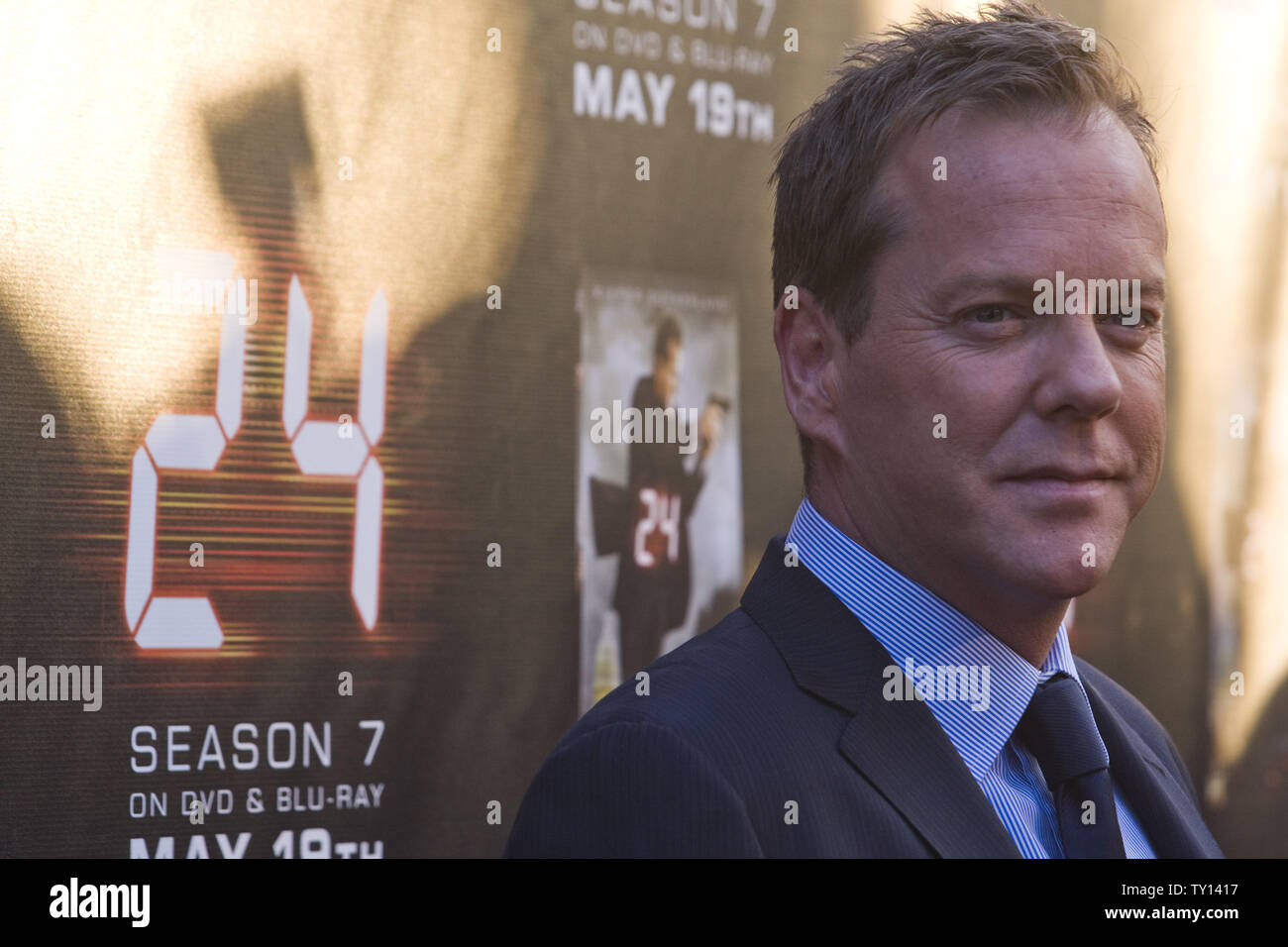 Actor Kiefer Sutherland attends the TV series "24" Season Seven ...