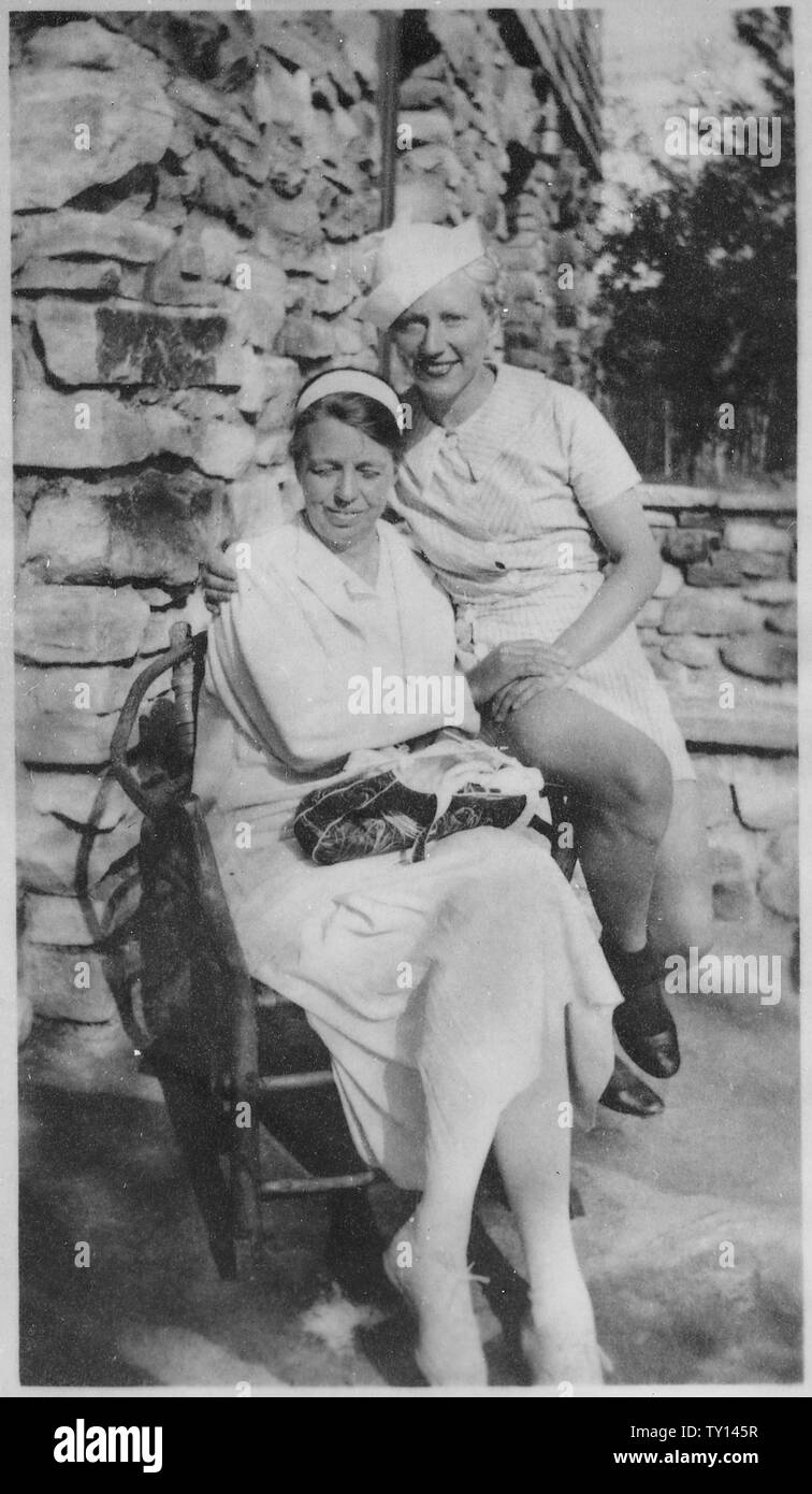 Eleanor Roosevelt and Mayris (Tiny) Chaney at Chazy Lake, New York ...