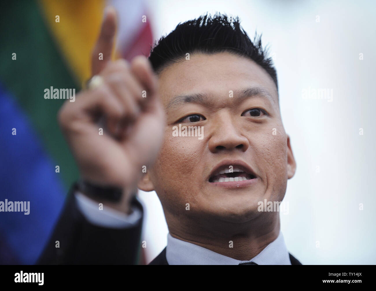 Lieutenant Daniel Choi, who is being dismissed from the Army National ...