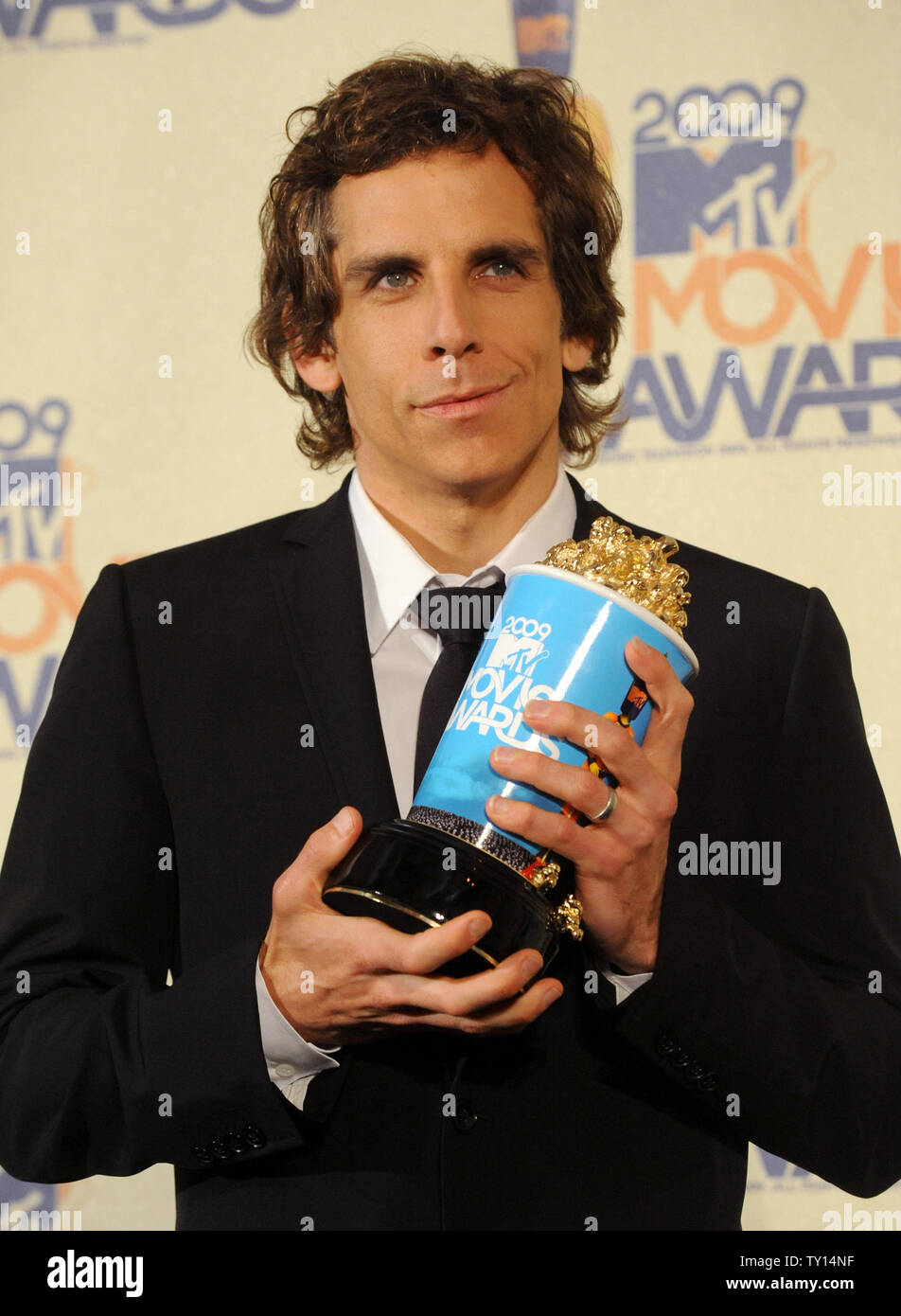 Actor Ben Stiller appears backstage with the MTV Generation award at ...