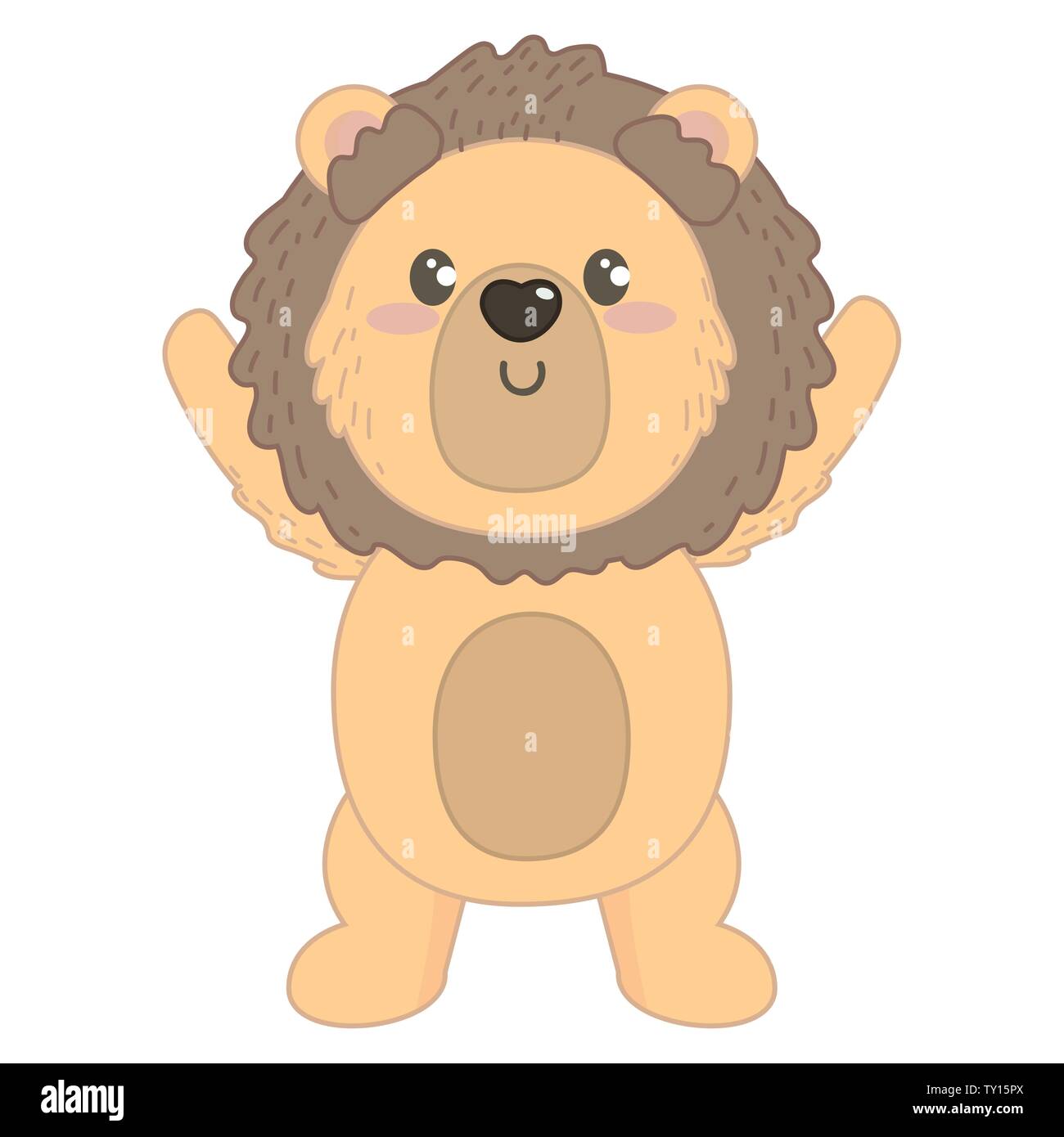 Lion cartoon design, Animal cute zoo life nature and fauna theme Vector ...
