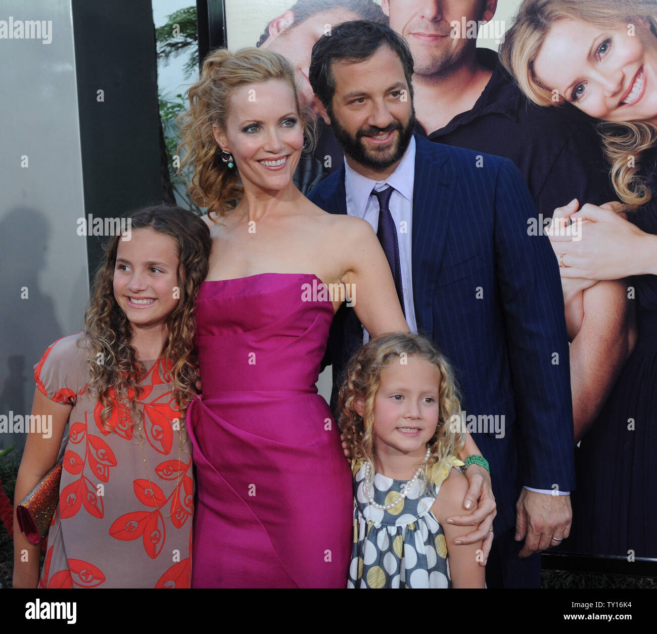 Judd Apatow (R) writer/director/producer of the motion picture dramatic comedy "Funny People ...