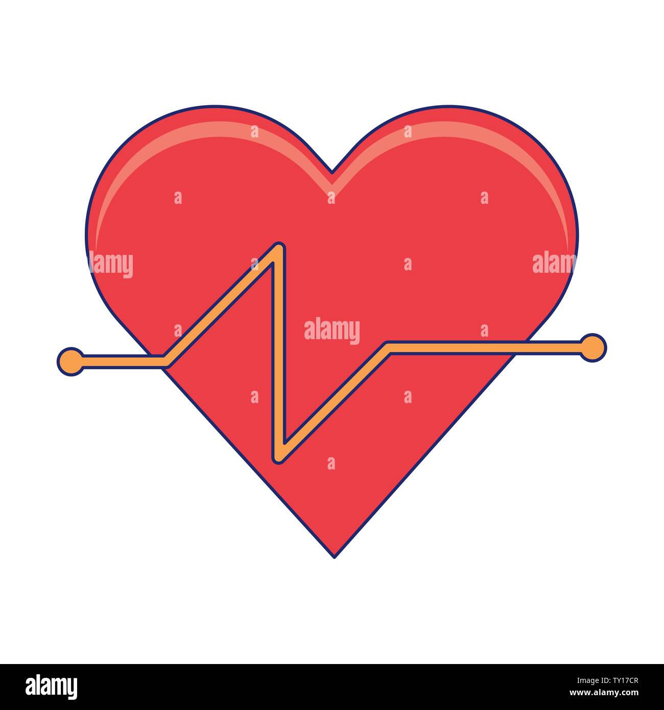 cardiac frequency and healthy heart Stock Vector Image & Art - Alamy