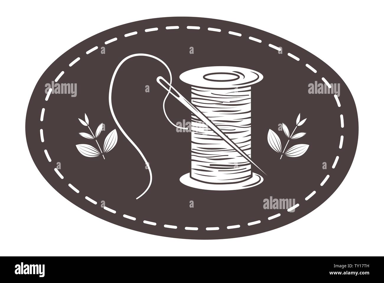 Thread and needle design, Tailor shop fashion textile workshop sewing ...