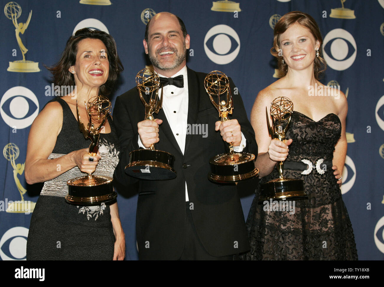 Producers of TV series Mad Man hold their awards for Outstanding Drama ...
