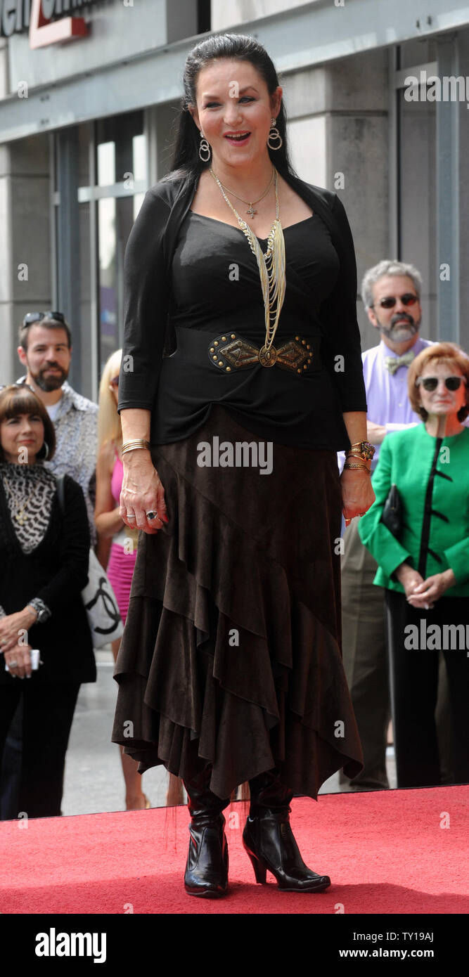 Singer Crystal Gayle is introduced during an unveiling ceremony ...