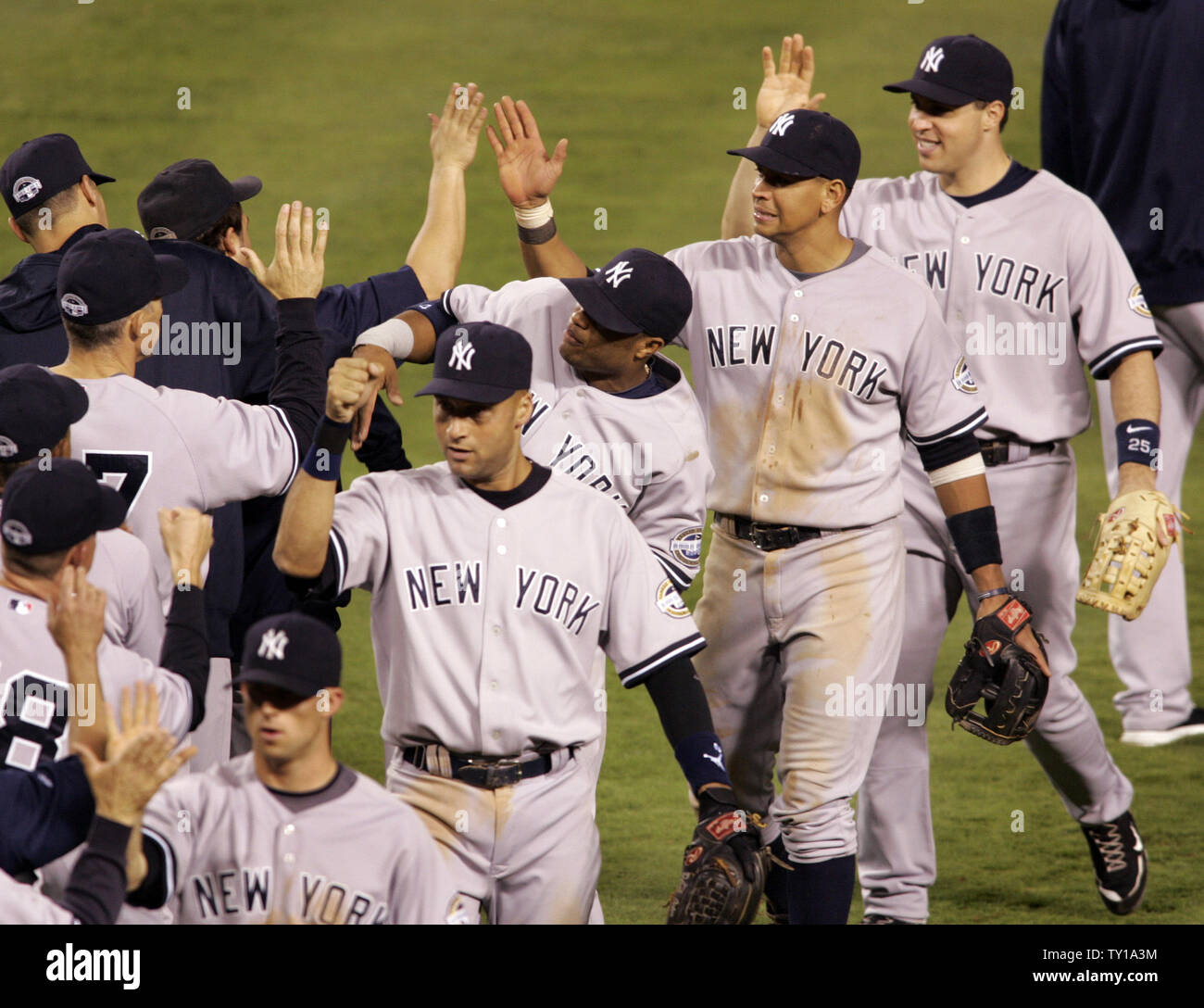 New York Yankees, left to right, Derek Jeter, Robinson Cano, Alex ...