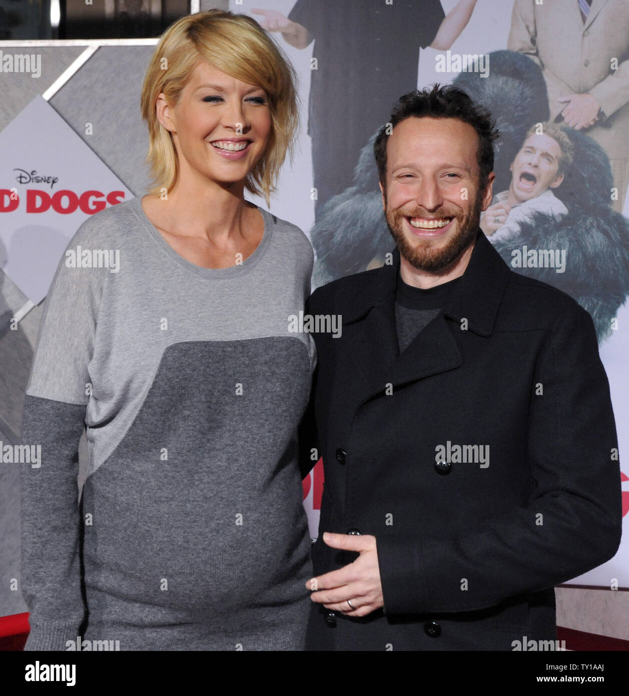 Actors Jenna Elfman and Bodhi Elfman attends the premiere of the new ...