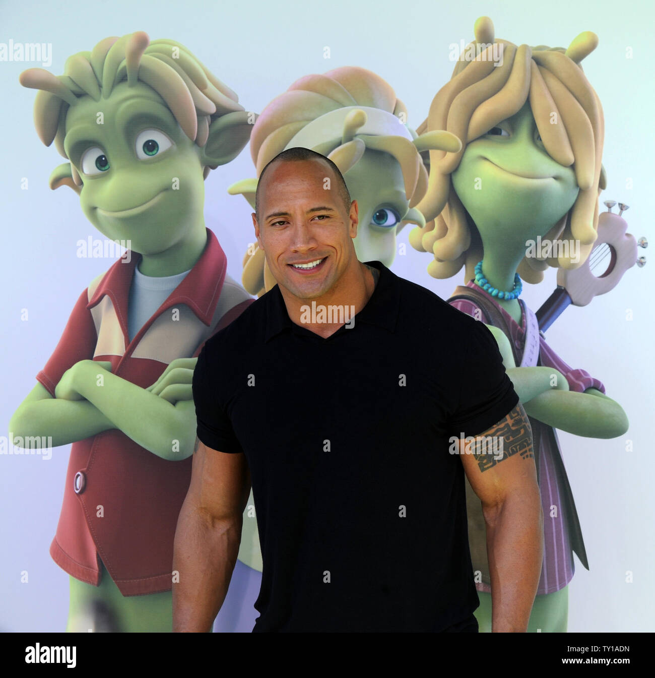 Actor Dwayne Johnson, the voice of Captain Charles T. Baker in the ...