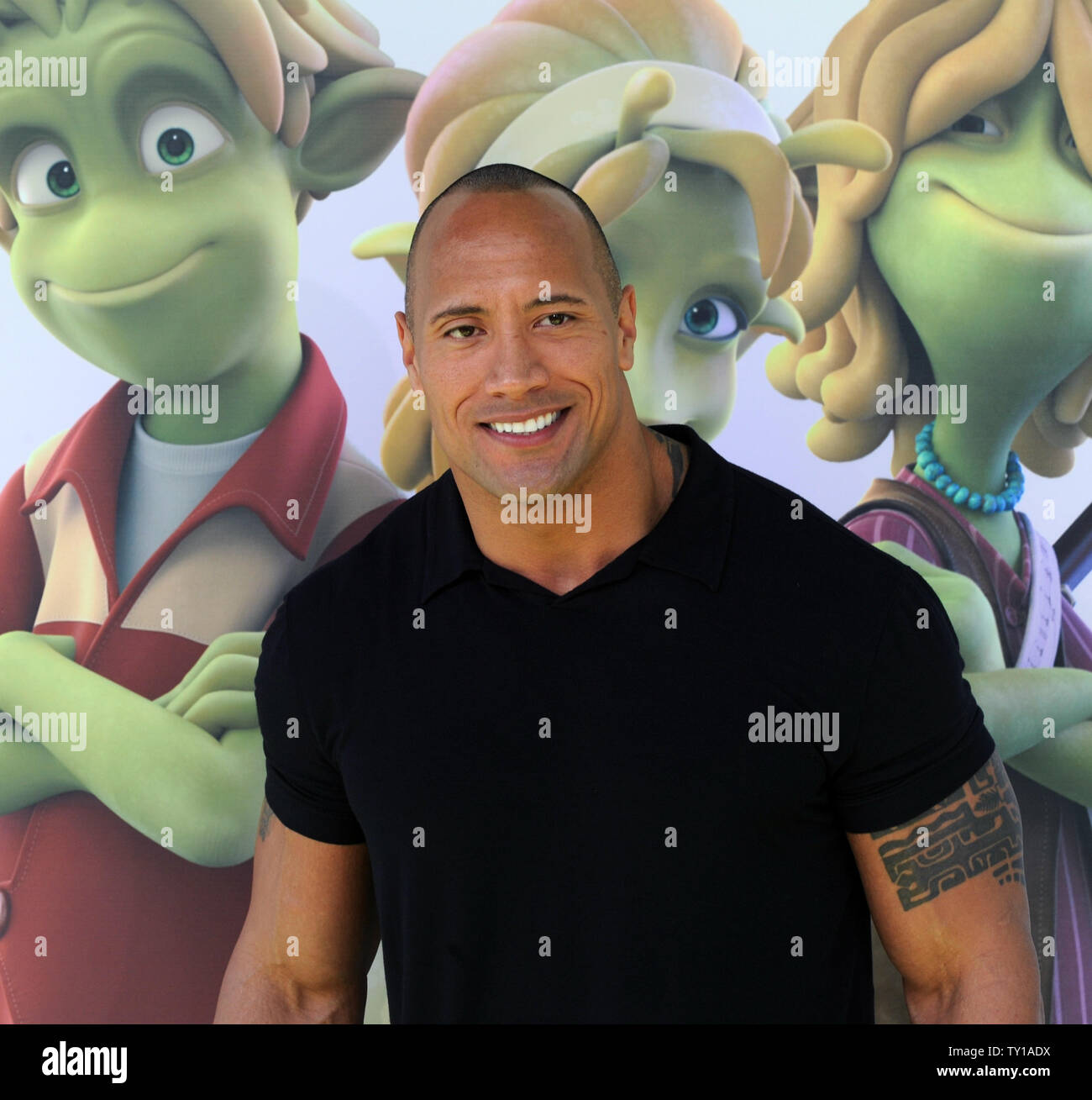 Actor Dwayne Johnson, the voice of Captain Charles T. Baker in the ...