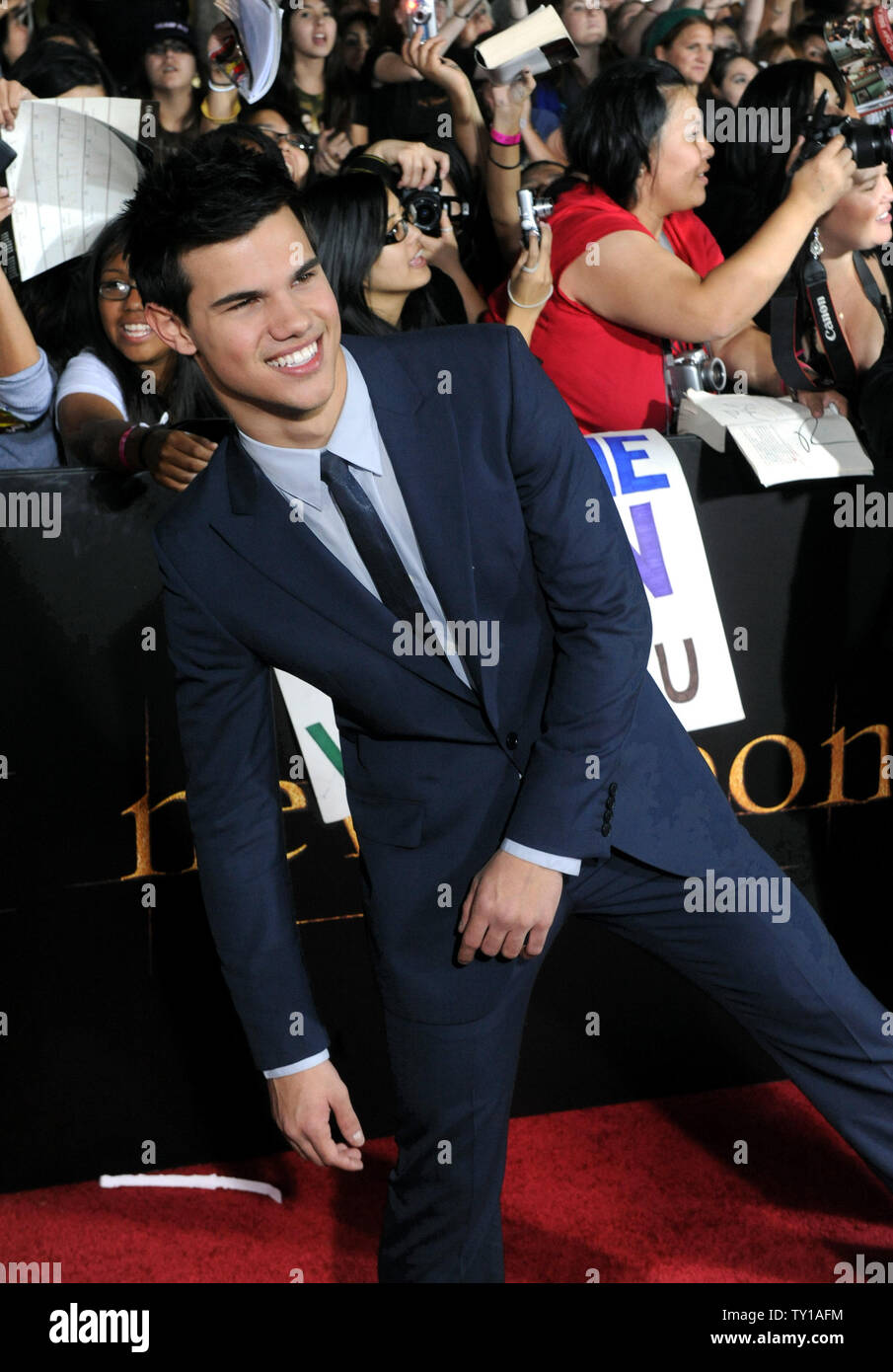 Actor Taylor Lautner, a cast member in the romantic fantasy thriller ...