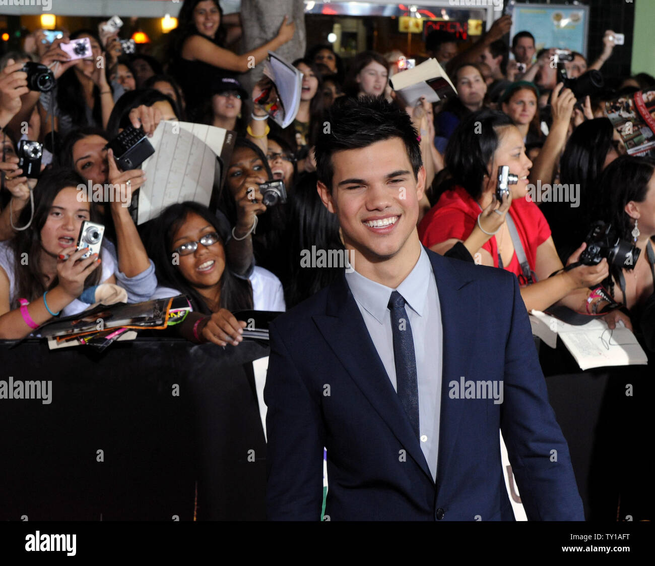 Actor Taylor Lautner, a cast member in the romantic fantasy thriller ...
