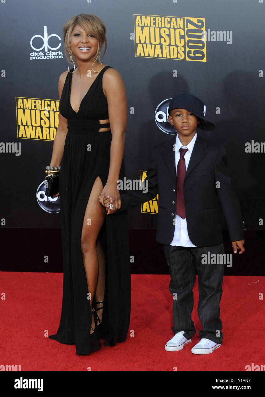 Actress Toni Braxton and her son Denim Cole Braxton arrives at the 37th ...