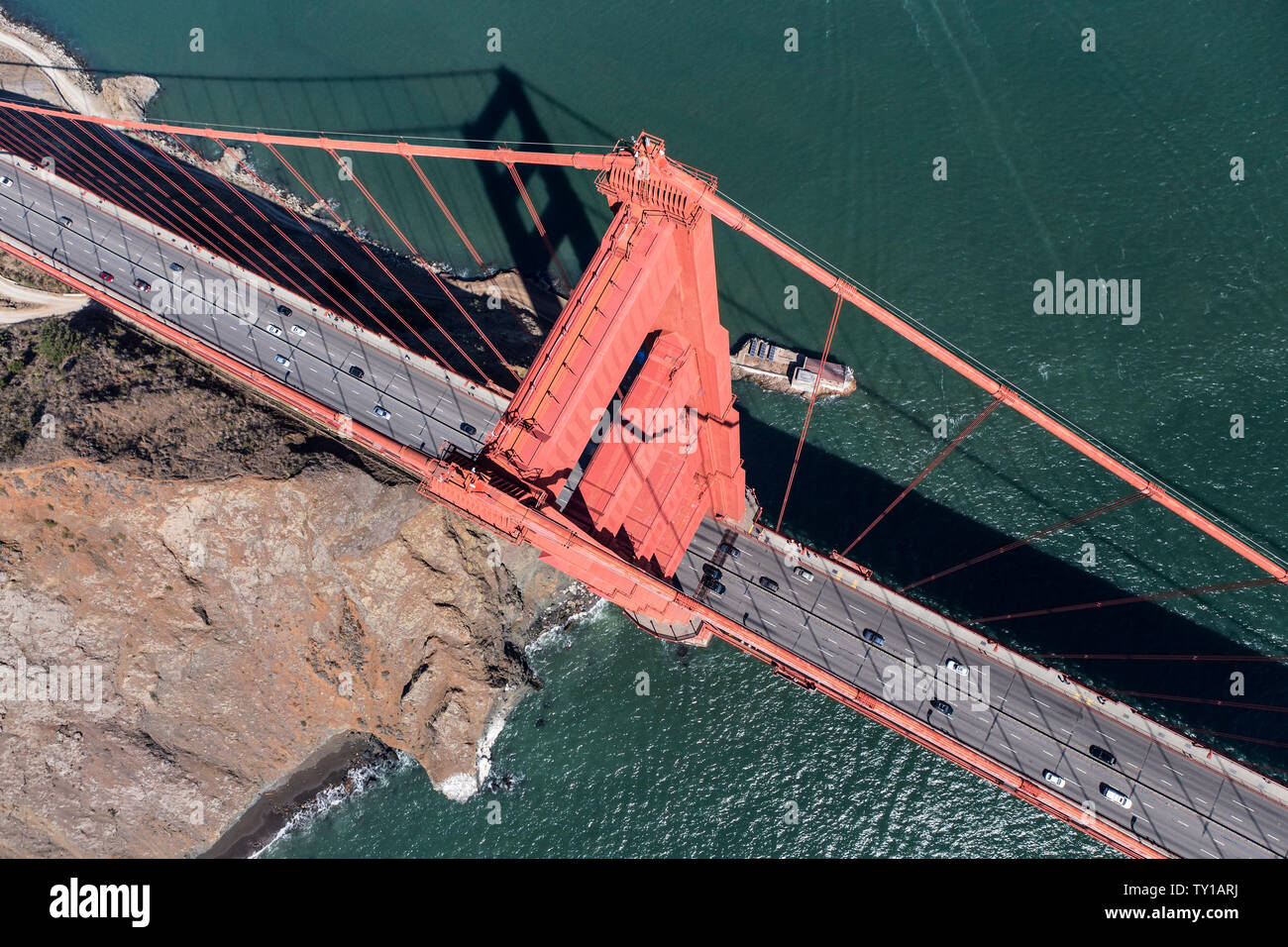 Aerial view above tower bridge hi-res stock photography and images - Alamy