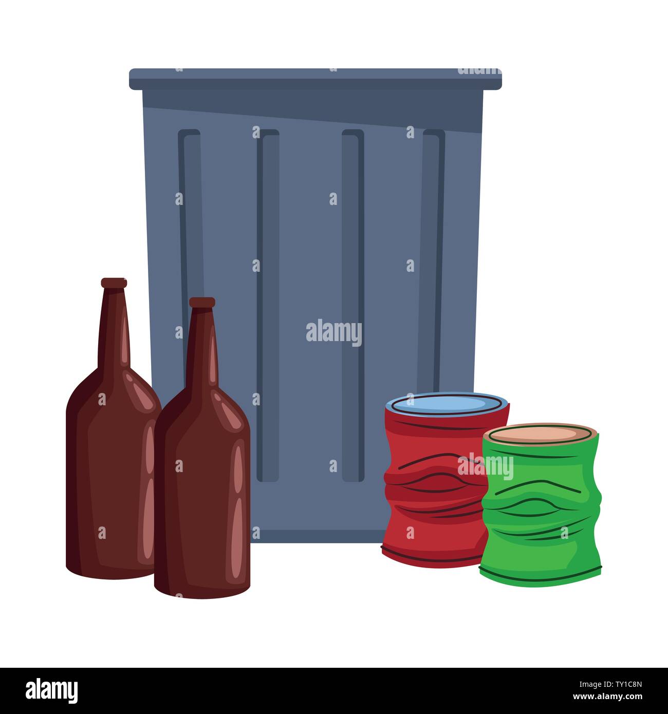 trash garbage can icon cartoon Stock Vector Image & Art - Alamy