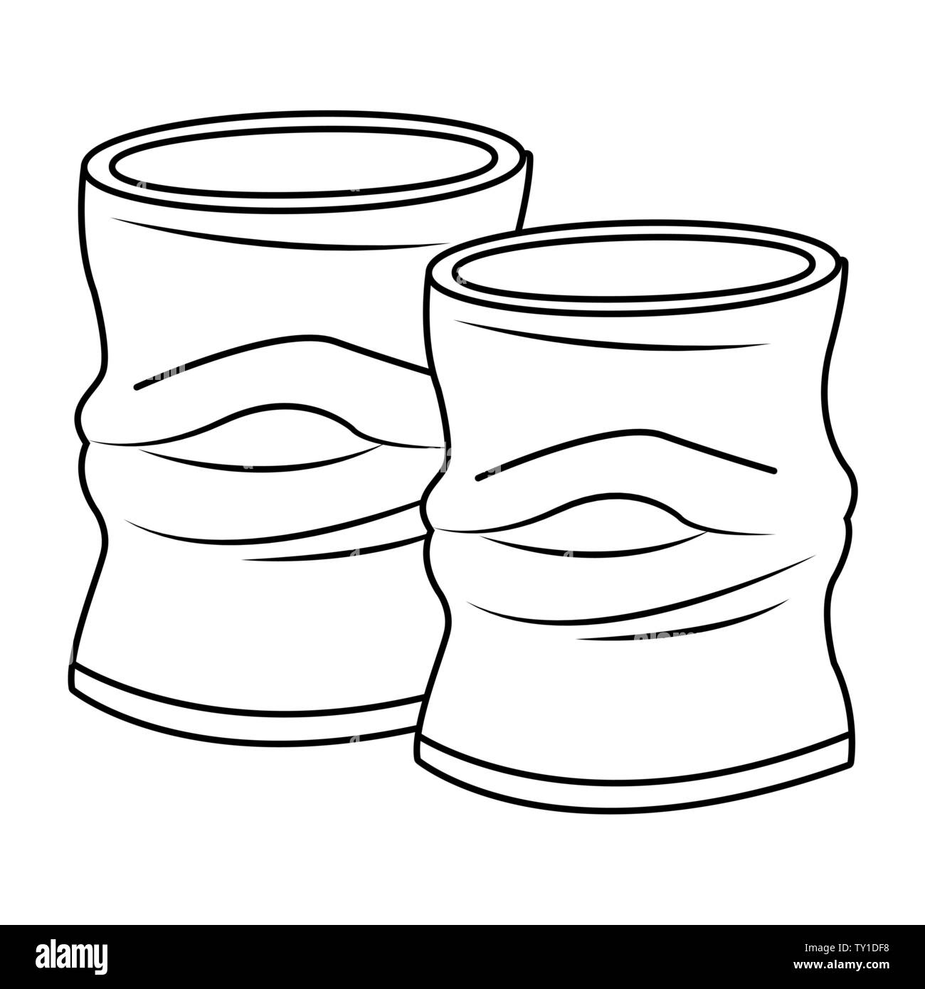 Crumpled tin can Stock Vector Images - Alamy