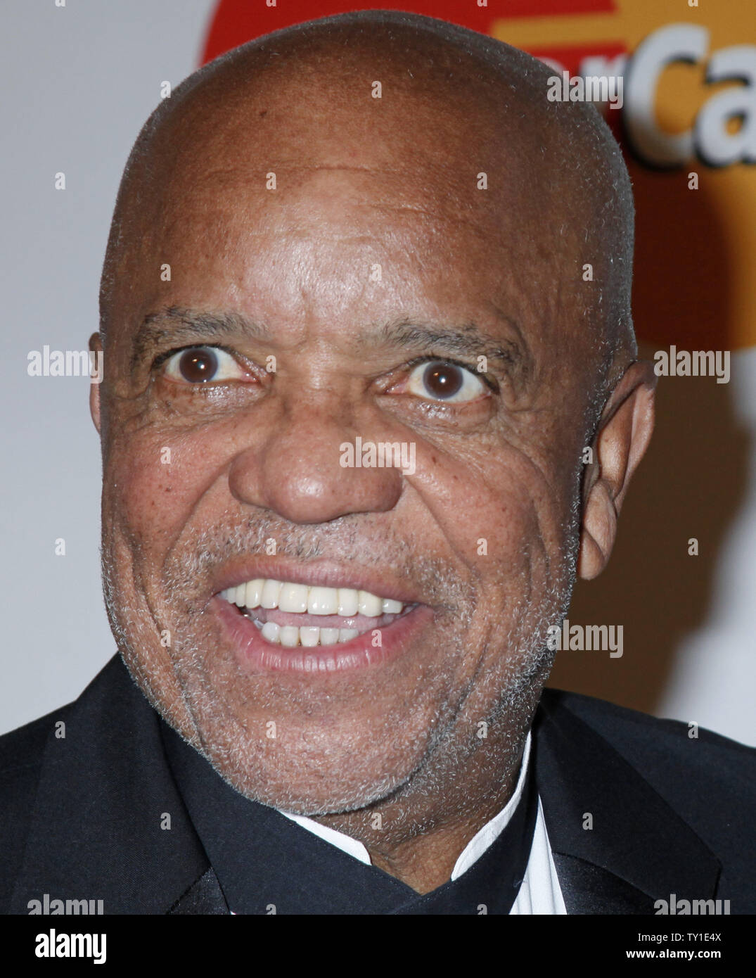 Berry Gordy arrives on the red carpet before the annual Clive Davis Pre ...