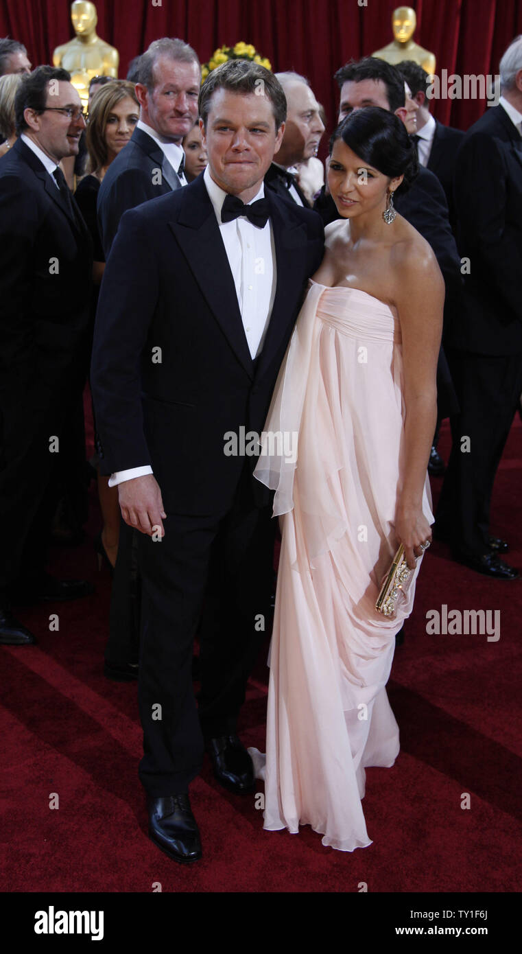 Nominee for Best Actor in a Supporting Role Matt Damon and his wife ...