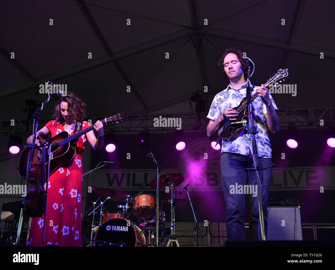 June 22, 2019 - MANDOLIN ORANGE duo of ANDREW MARLIN and EMILY FRANTZ ...