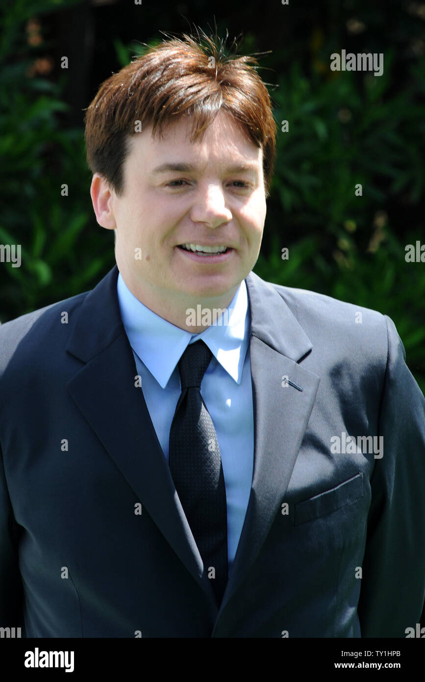Actor Mike Myers, the voice of Shrek in the animated motion picture ...