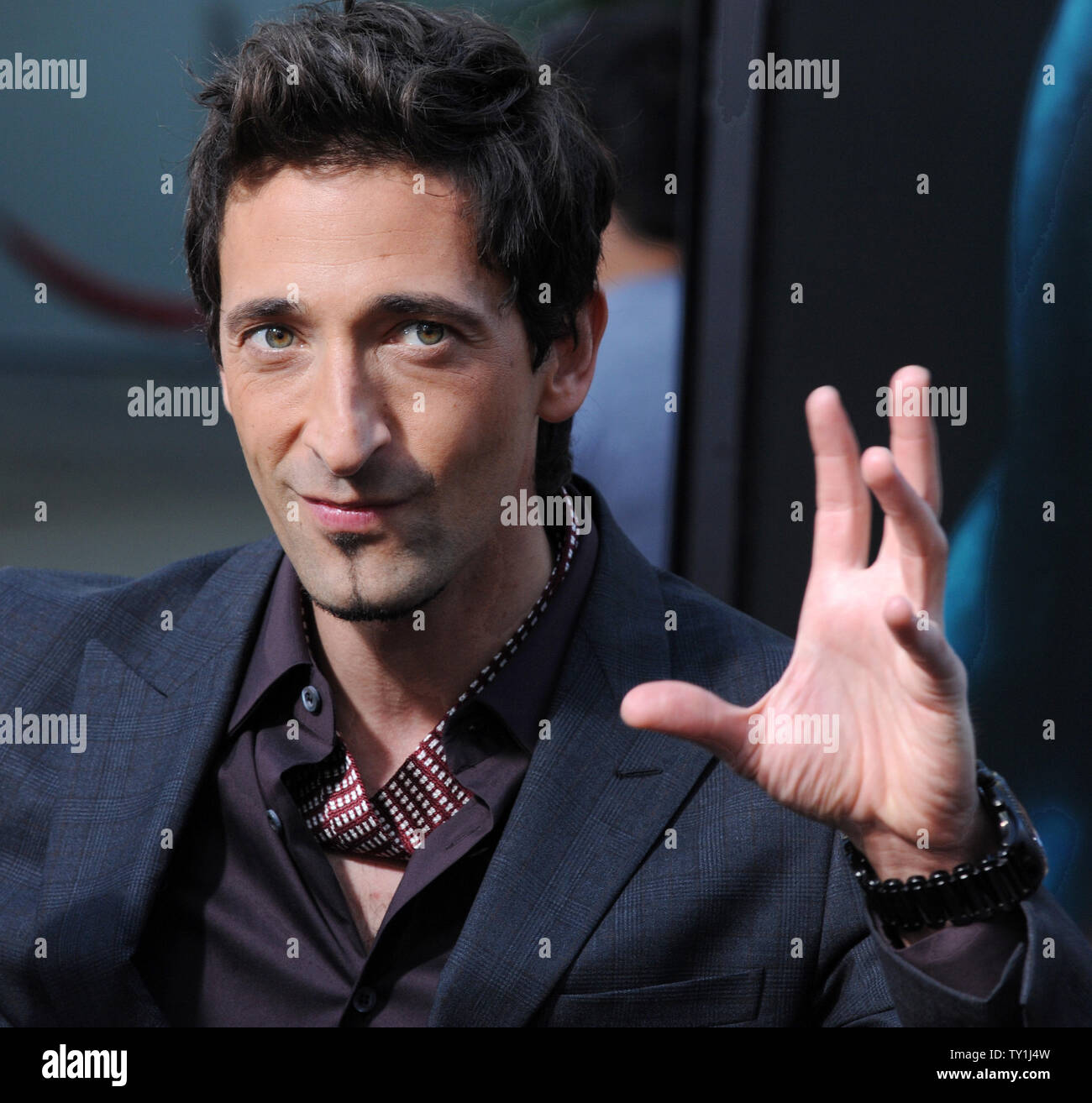 Actor Adrien Brody, who stars in the motion picture sci-fi thriller ...