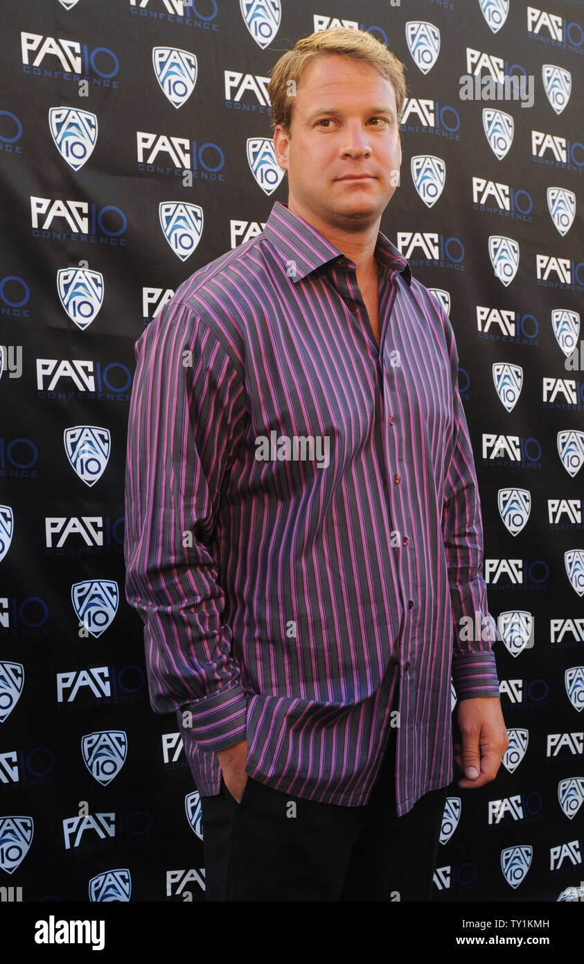 USC head football coach Lane Kiffin attends FOX Sports/PAC-10 ...