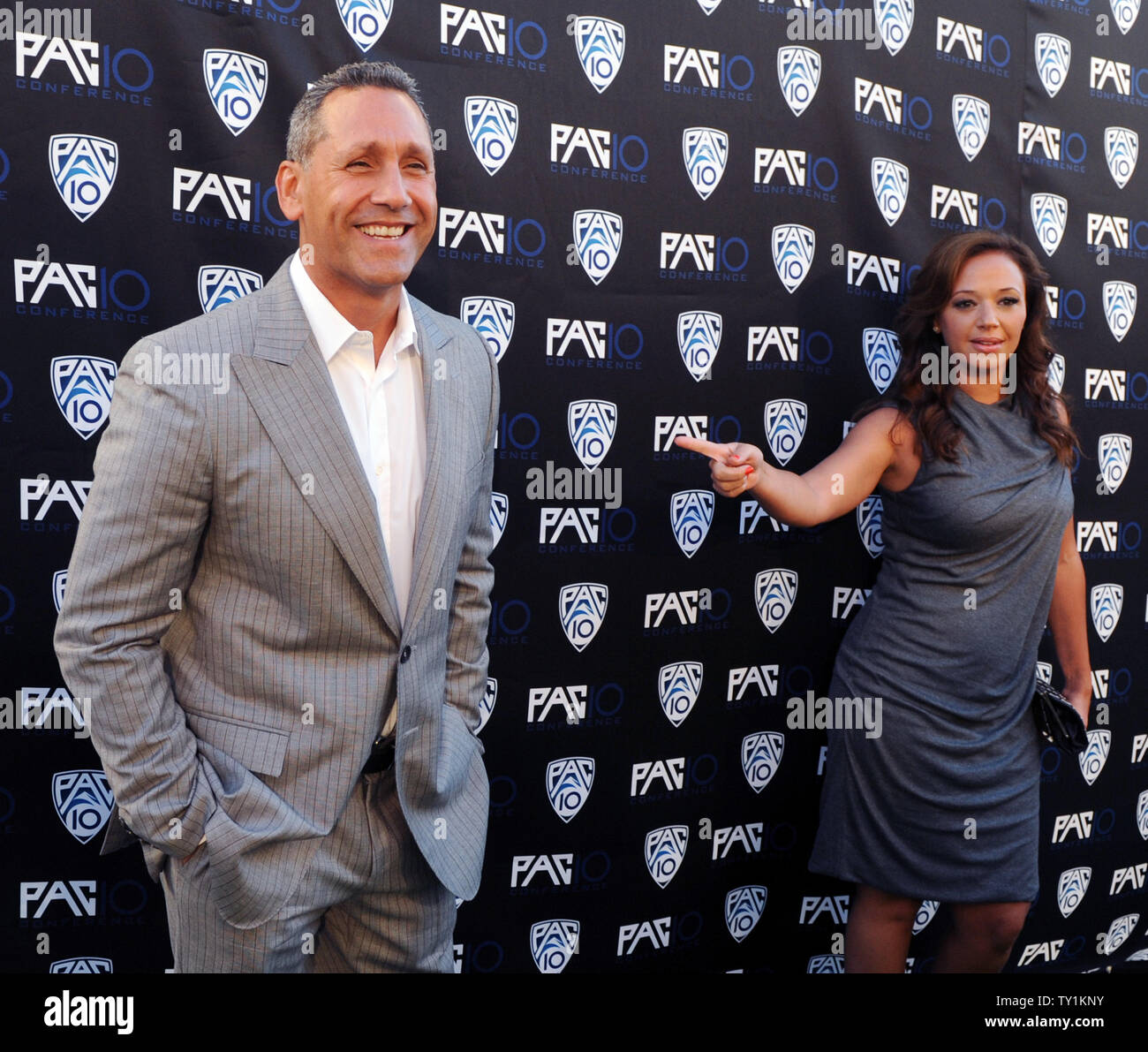 Actors and husband and wife Angelo Pagan (L) and Leah Remini attend FOX ...