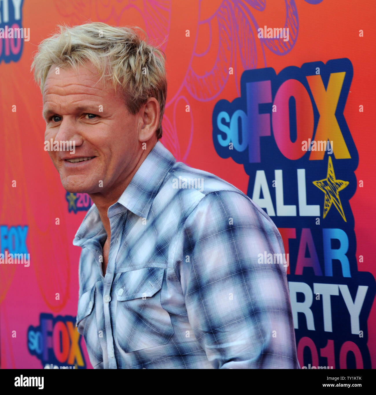 Gordon Ramsay, a cast member in the drama series "Masterchef", arrives ...