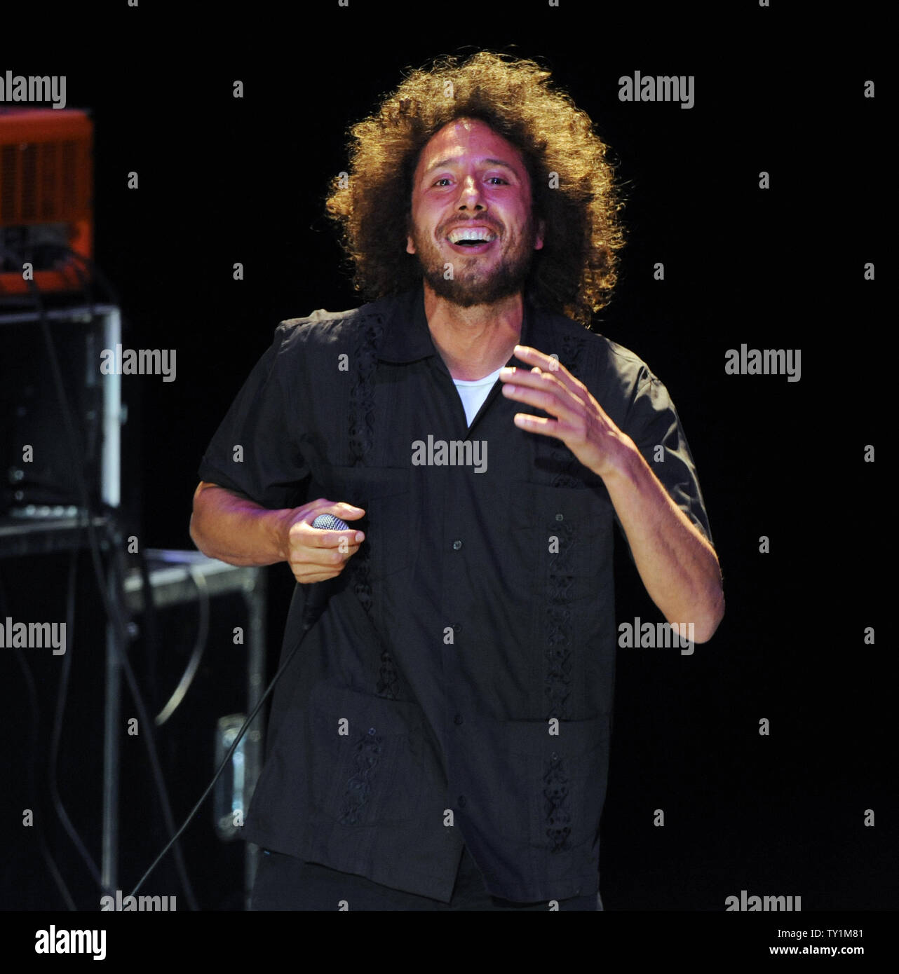 Rapper/activist Zack de la Rocha performs at "Weaving Moments Together ...
