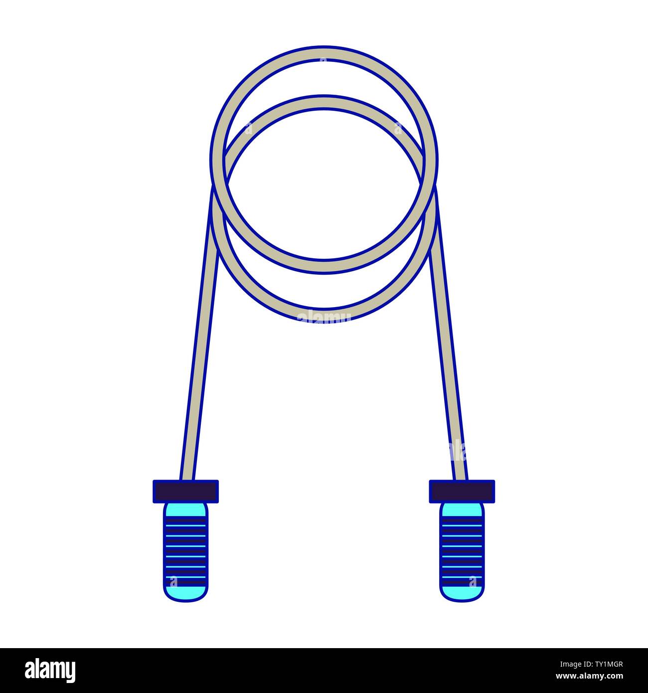 Blue skipping rope Stock Vector Images - Alamy