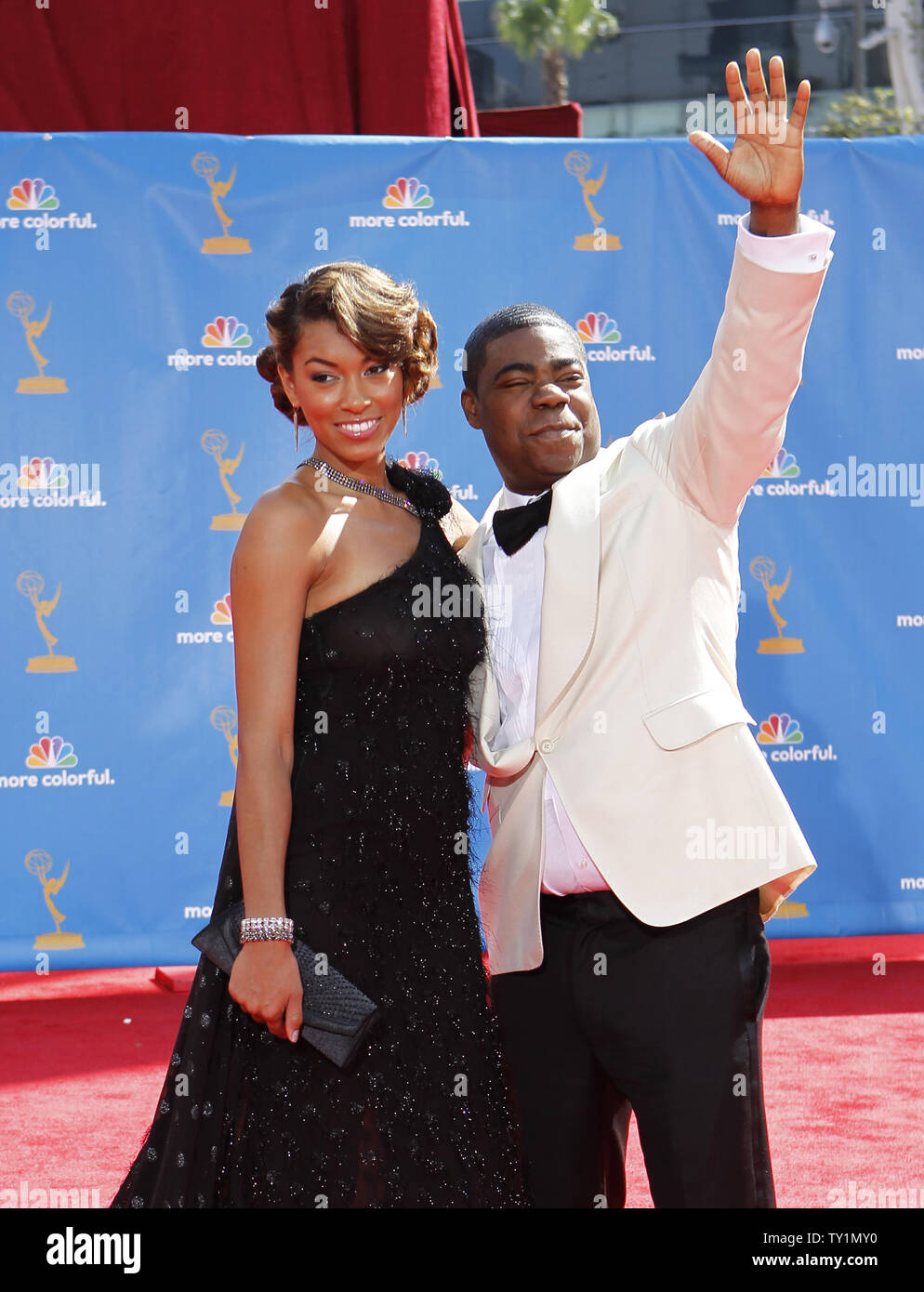 Tracy Morgan (R) and his wife Sabina arrive at the 62nd Primetime Emmy ...