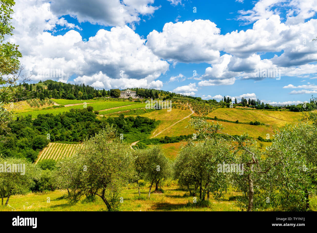 Tuscany family vacation villa hi-res stock photography and images - Alamy