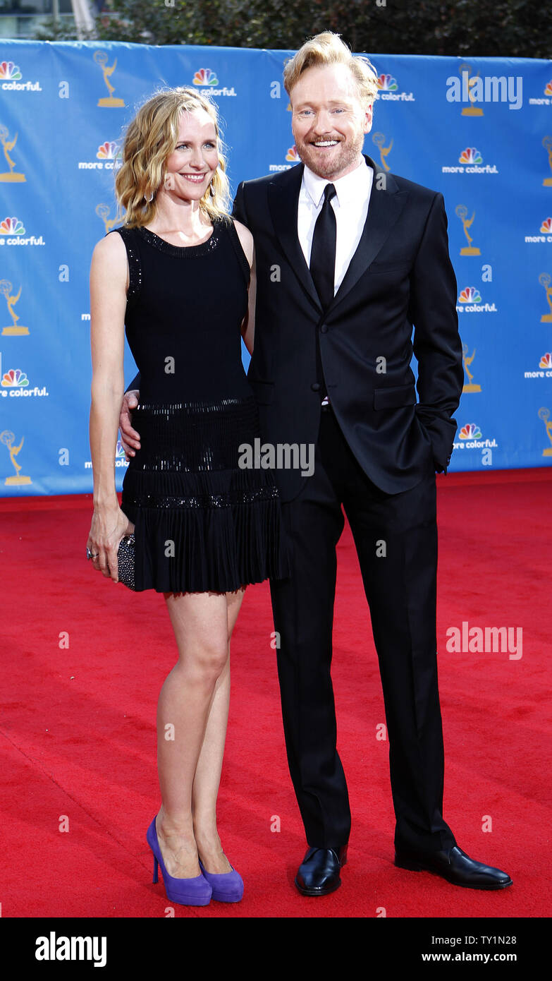 Conan O'Brien and his wife Liza arrive at the 62nd Primetime Emmy ...