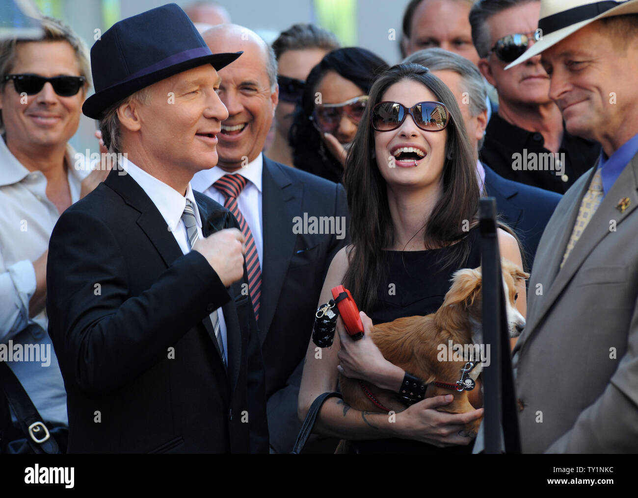 Comedian and television host Comedian Bill Maher (L) and girlfriend ...