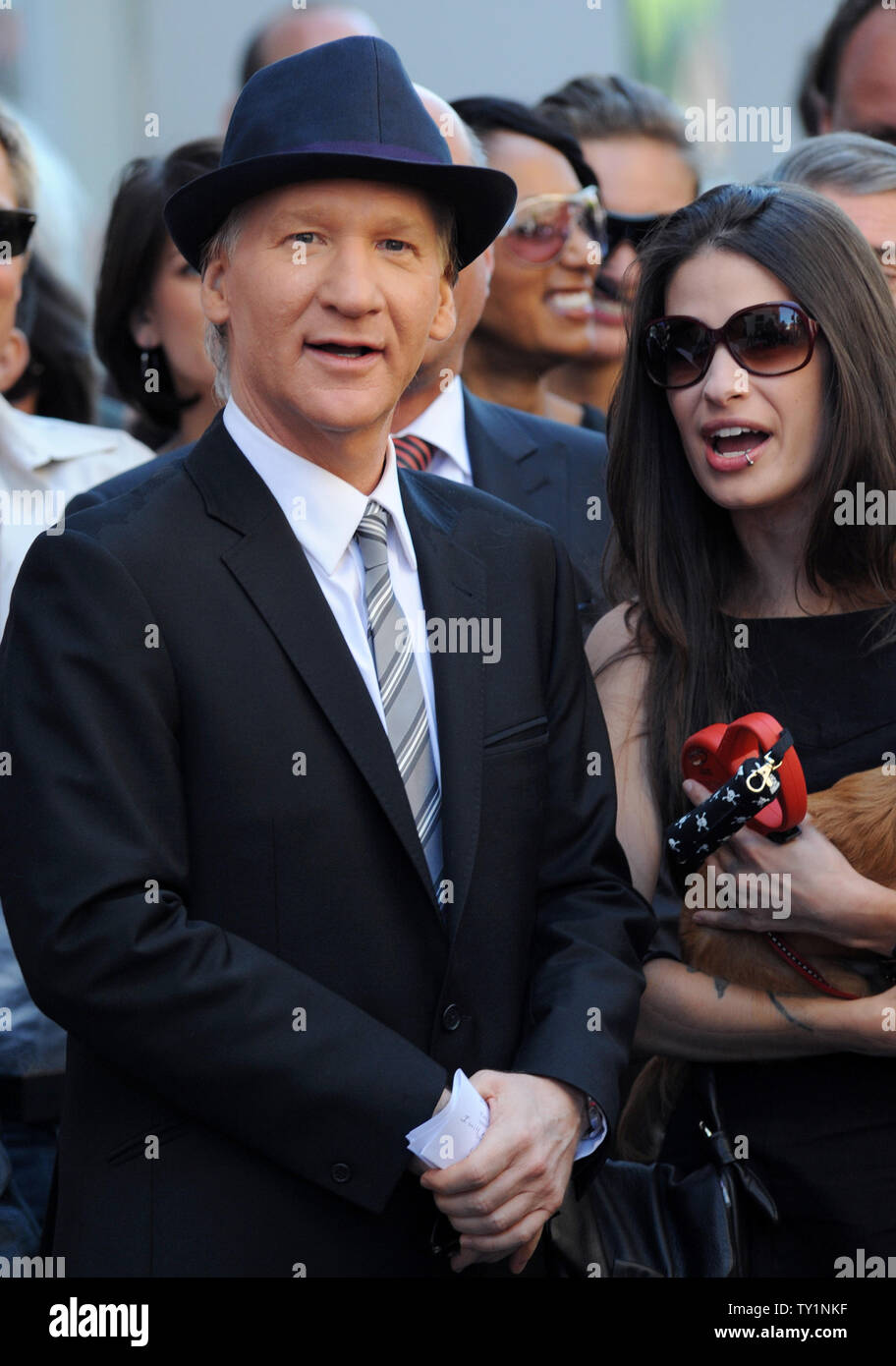 Comedian and television host Bill Maher (L) and girlfriend Cara Santa ...