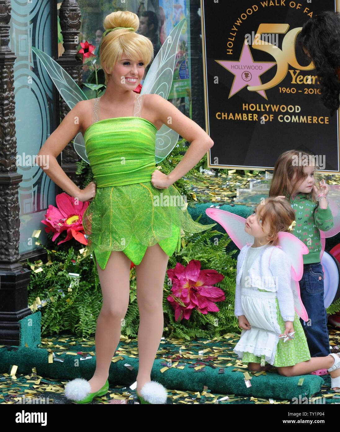 Tinker Bell, the fairy character who sprang from the pages of J.M ...