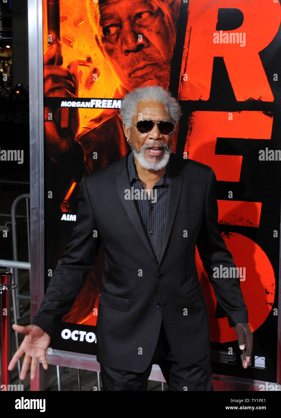 Cast member Morgan Freeman attends the premiere of the motion picture ...