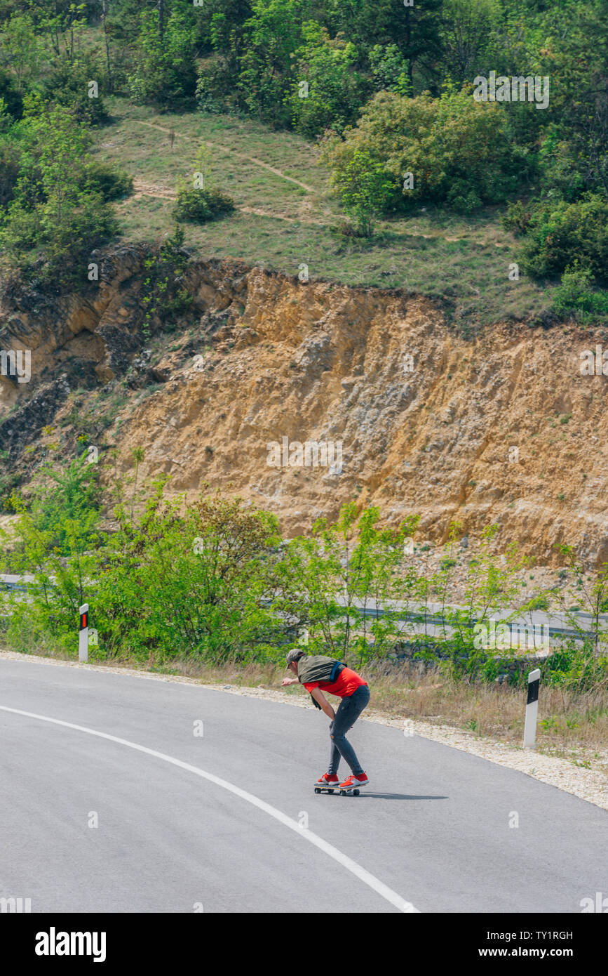 Downhill Longboarding Tuck