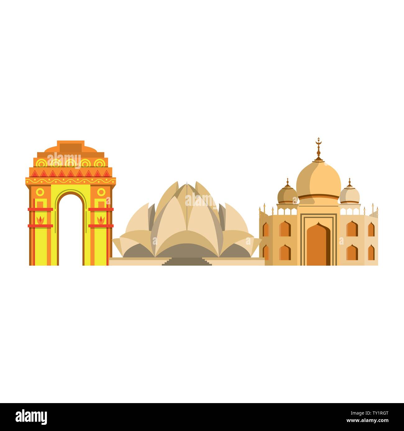 indian building monuments icon cartoon Stock Vector Image & Art - Alamy