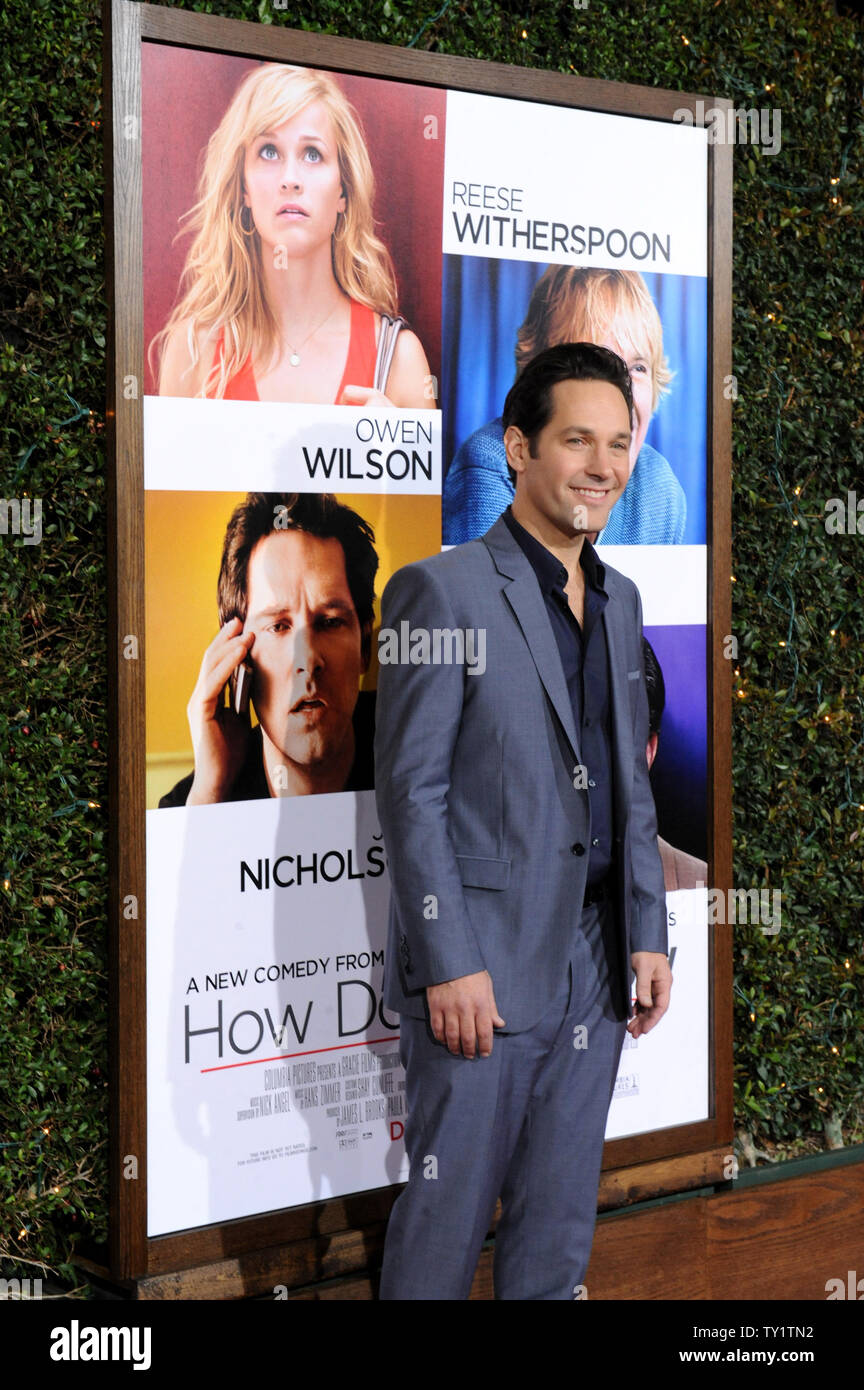 Actor Paul Rudd, a cast member in the motion picture romantic comedy ...