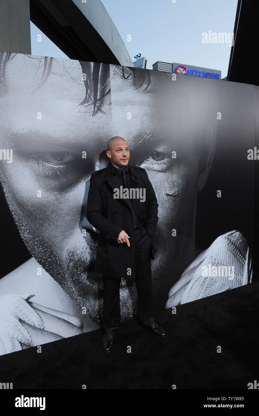 Actor Tom Hardy, a cast member in the motion picture sports drama ...