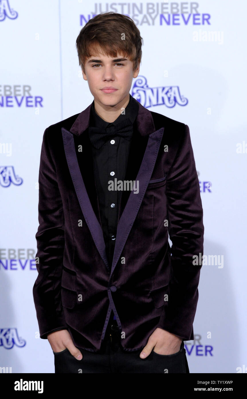Canadian singer and actor Justin Bieber arrives for the premiere of the ...