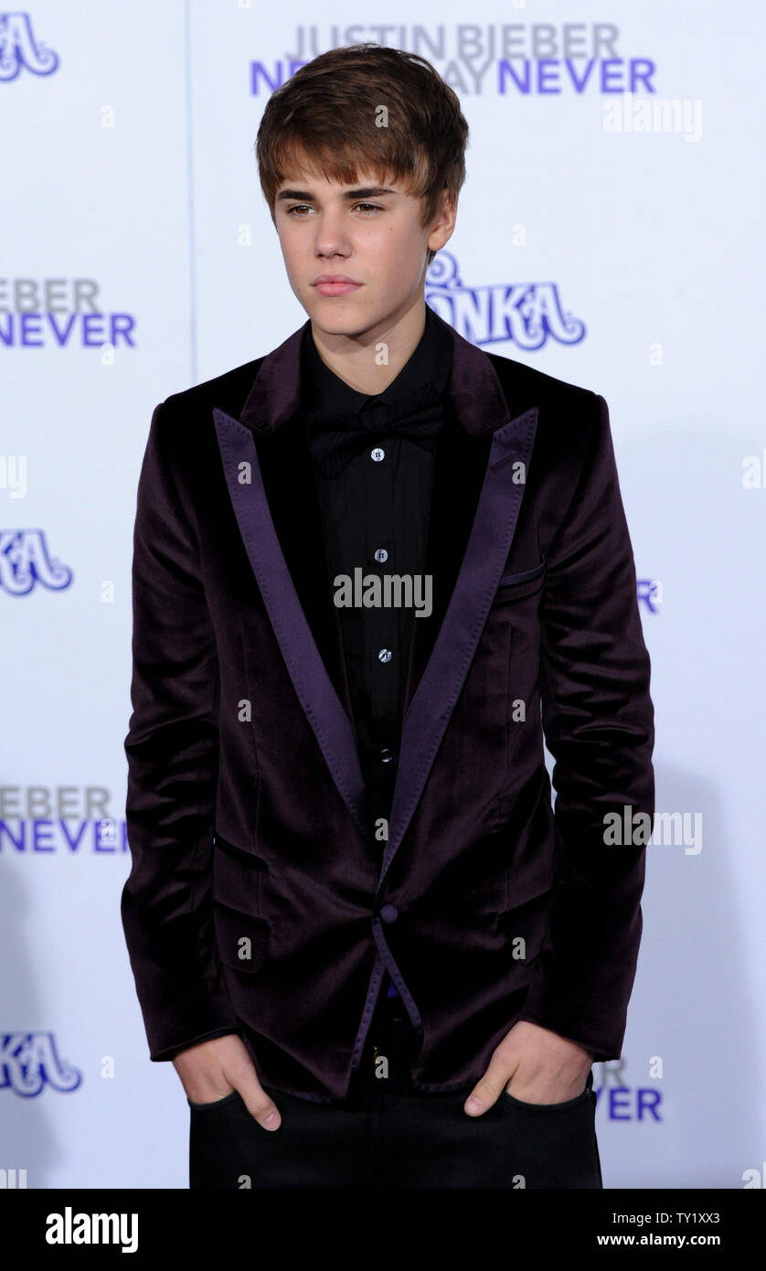 Canadian singer and actor Justin Bieber arrives for the premiere of the ...
