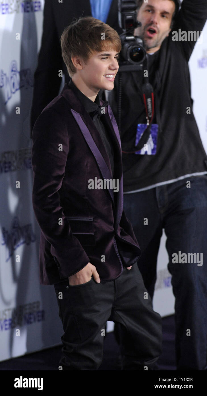 Canadian singer and actor Justin Bieber arrives for the premiere of the ...