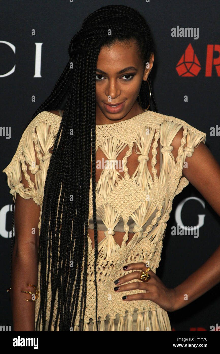 Singer Solange Knowles arrives at the Gucci/RocNation Pre-Grammy Brunch ...