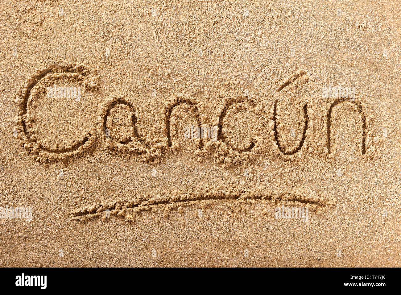 Cancun sign beach hi-res stock photography and images - Alamy