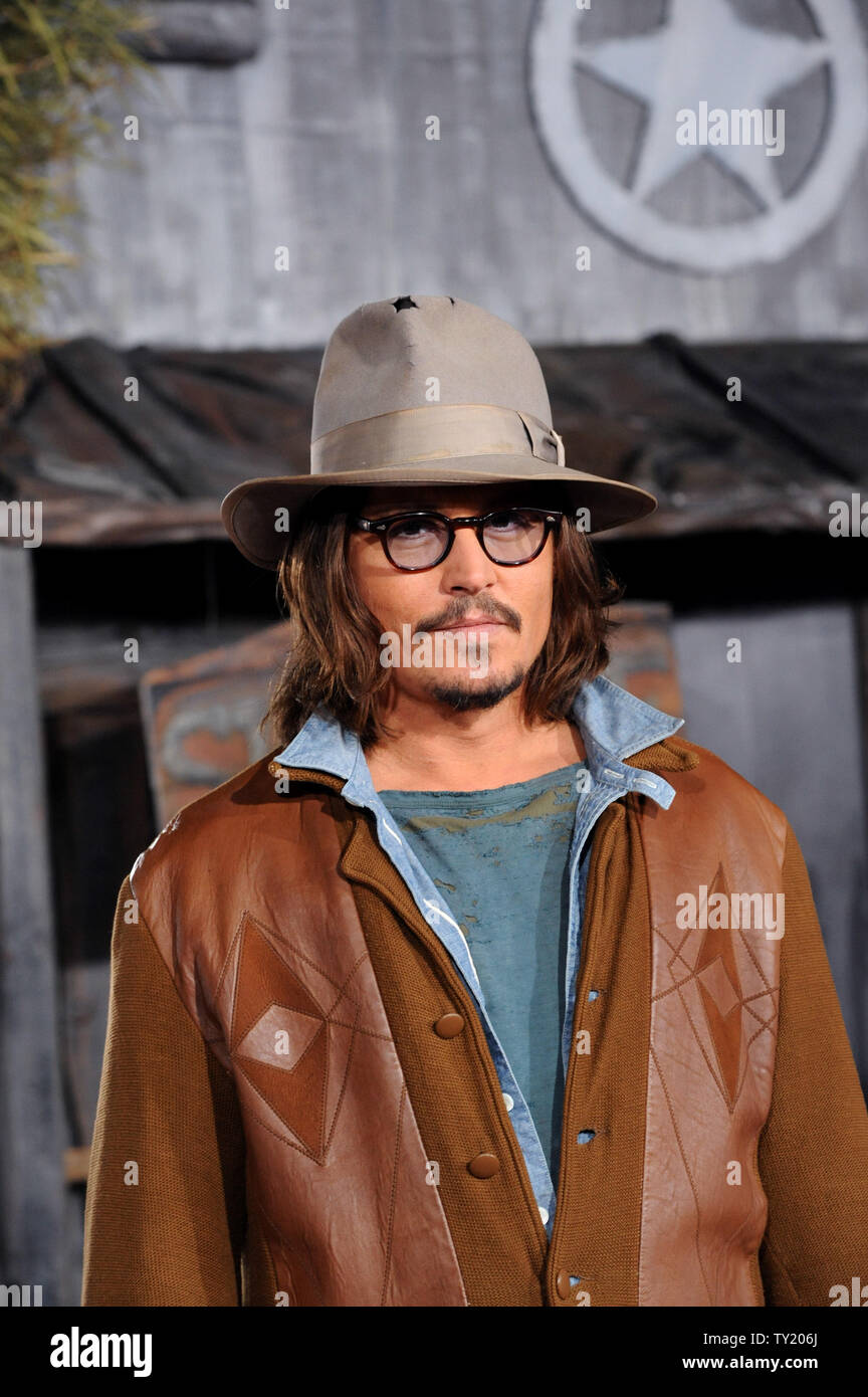 Actor Johnny Depp, who voices the titular character Rango in the ...